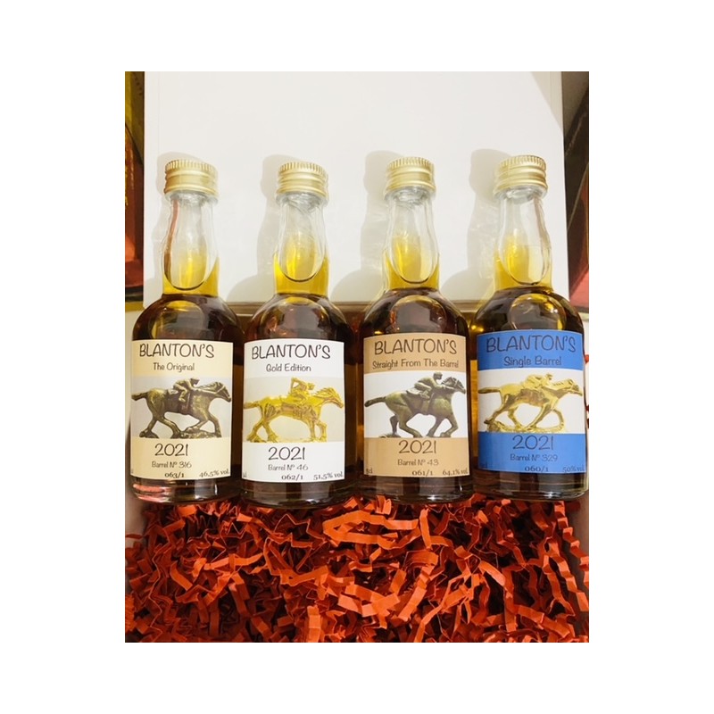 Blanton’s whisky samples
